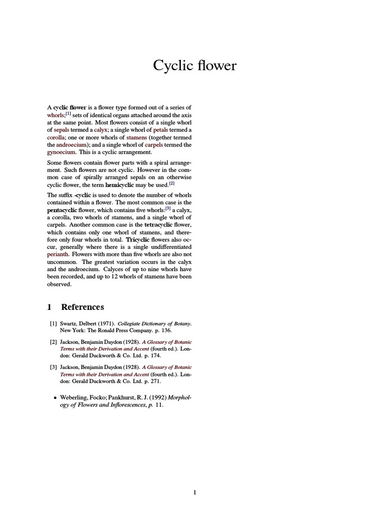 Cyclic Flower Types Explained | PDF