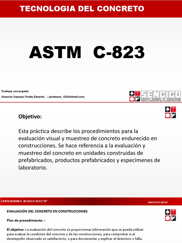 ASTM -C823-Evaluación Del Concreto | PDF | Muestreo (Estadísticas) | Science