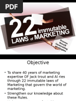 22 Immutable Laws of Marketing Summary | PDF