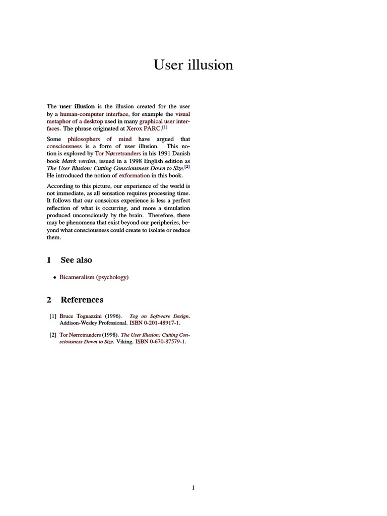 User Illusion | PDF | Cognitive Science | Software