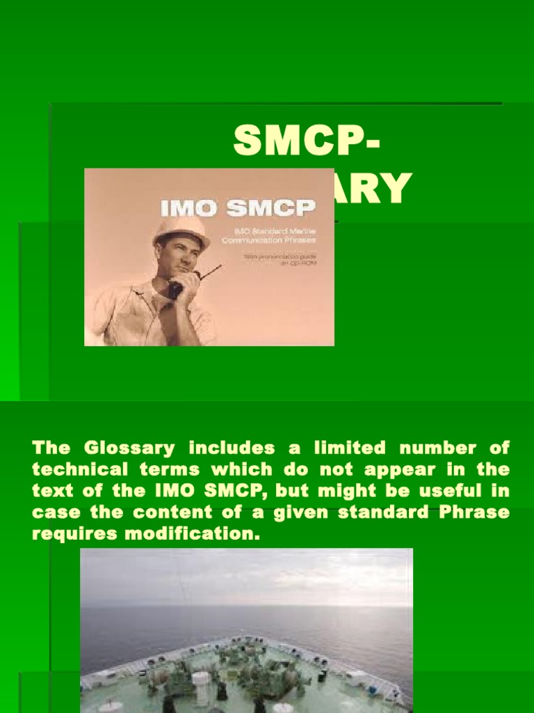03 - SMCP Glossary | PDF | Anchor | Traffic