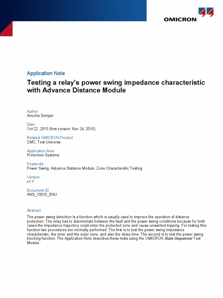 CMC Test Universe AppNote ADM Testing Relay Power Swing Impedance ...