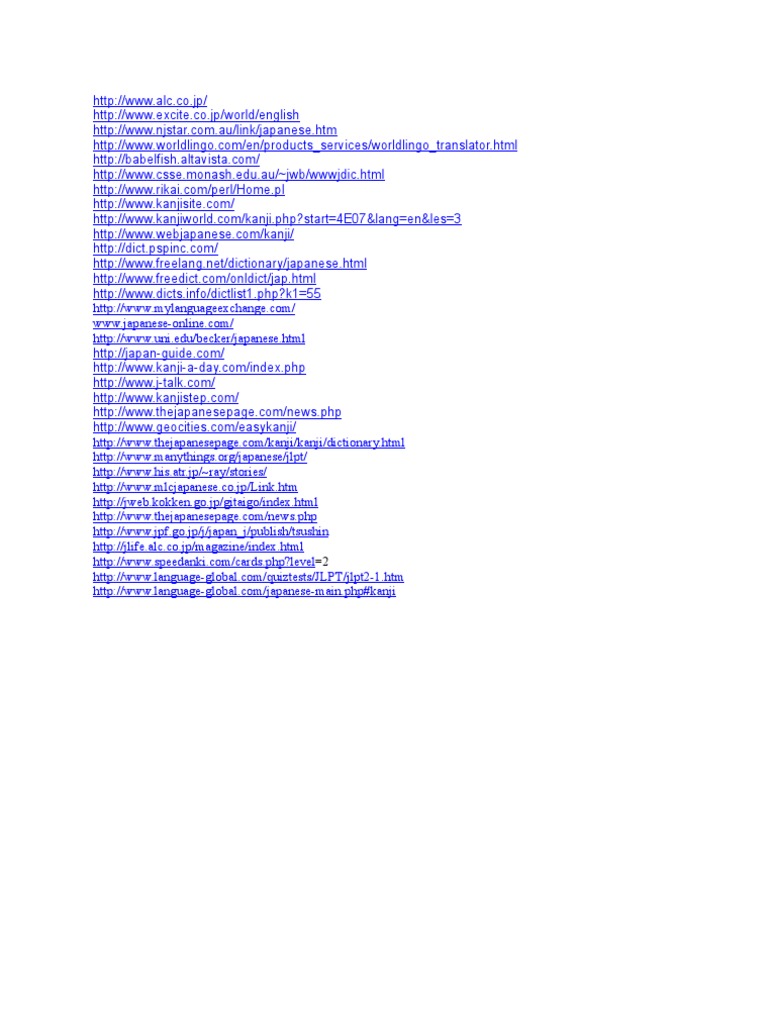 Japanese Language Resources | PDF