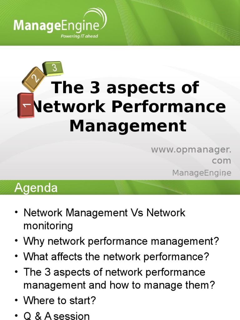 The 3 Aspects of Network Performance Management | PDF | Computer ...
