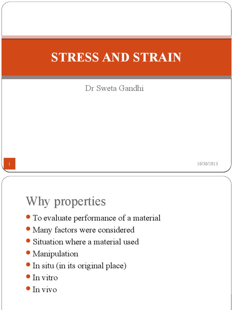 Stress and Strain in Dental Materials | PDF | Deformation (Mechanics ...