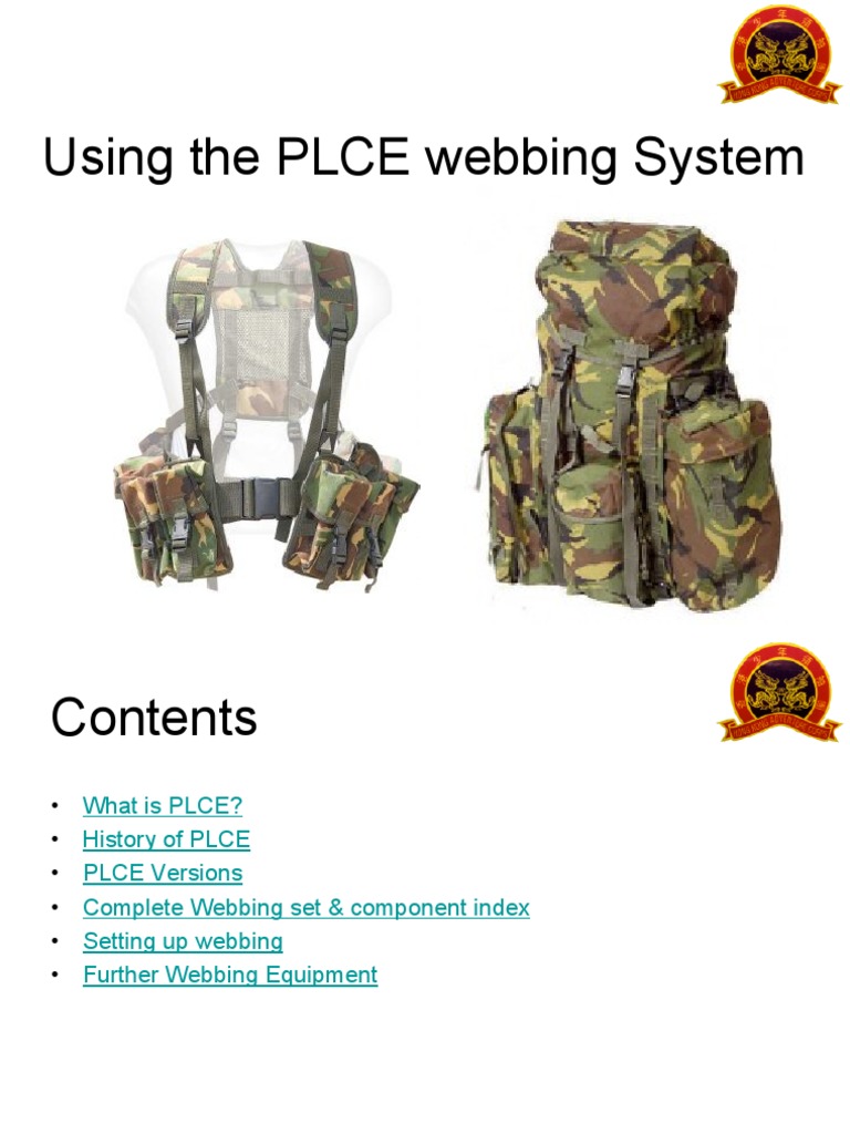 Using The PLCE Webbing System | PDF | Military Personal Equipment ...