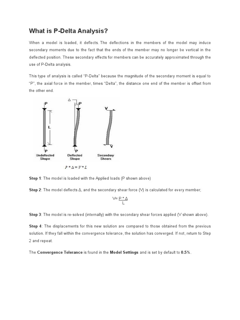 P Delta Analysis | PDF | Structural Load | Buckling