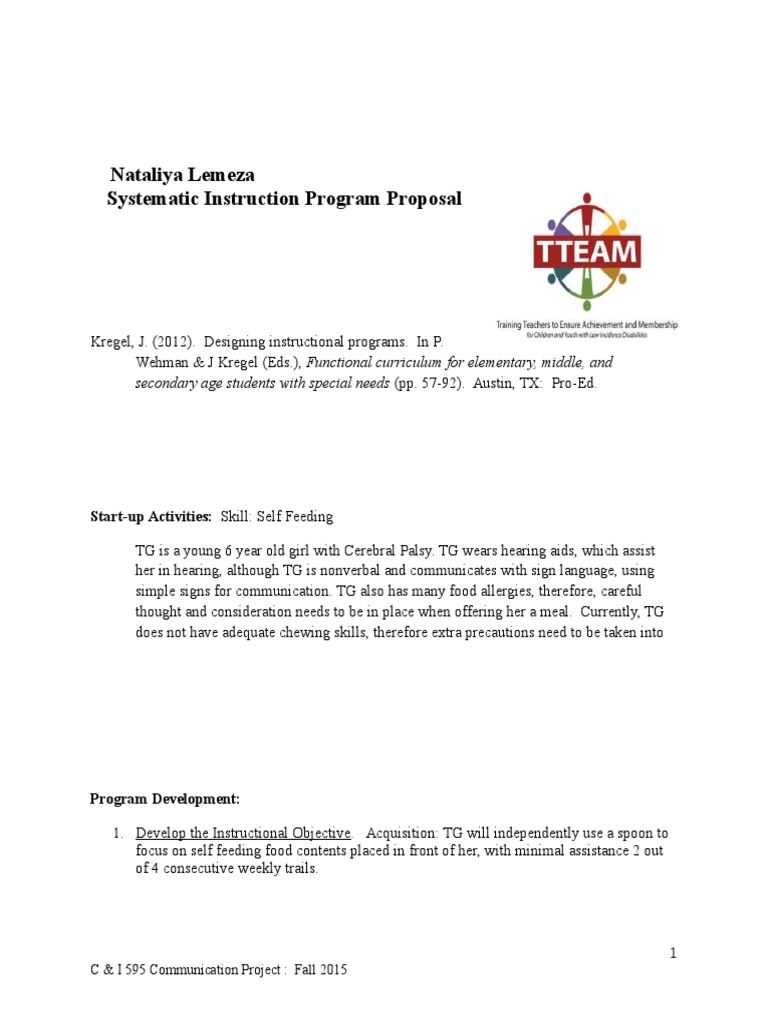 Nataliya L Self Feeding Task Analysis Project | PDF | Reinforcement ...
