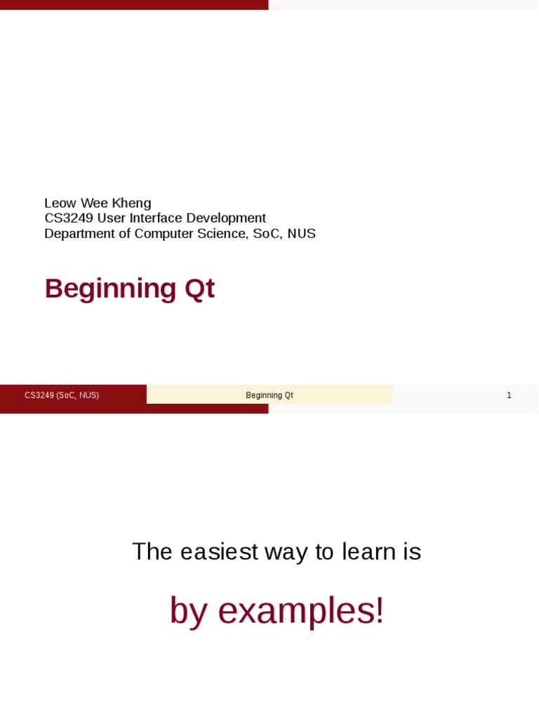 Beginning QT | PDF | Desktop Environment | Widget (Gui)
