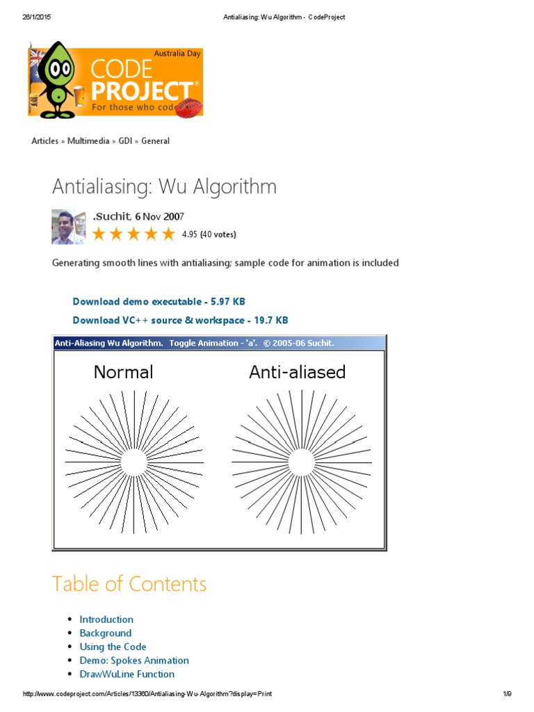 Antialiasing - Wu Algorithm - CodeProject PDF | PDF | Computer Graphics | Algorithms