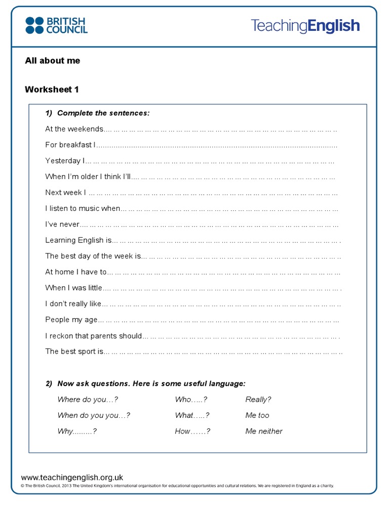 Personal Reflection Worksheet | PDF