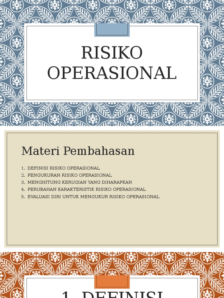 Risiko Operasional | PDF