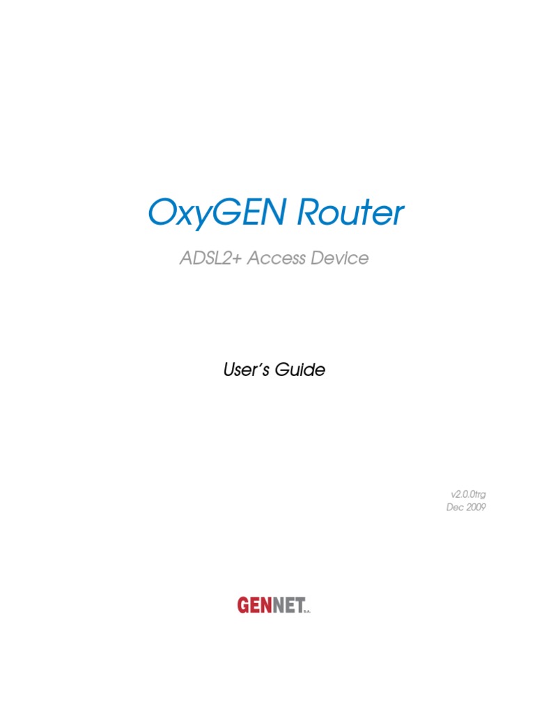 OxyGEN Router User's Guide | PDF | Ip Address | Wireless Lan