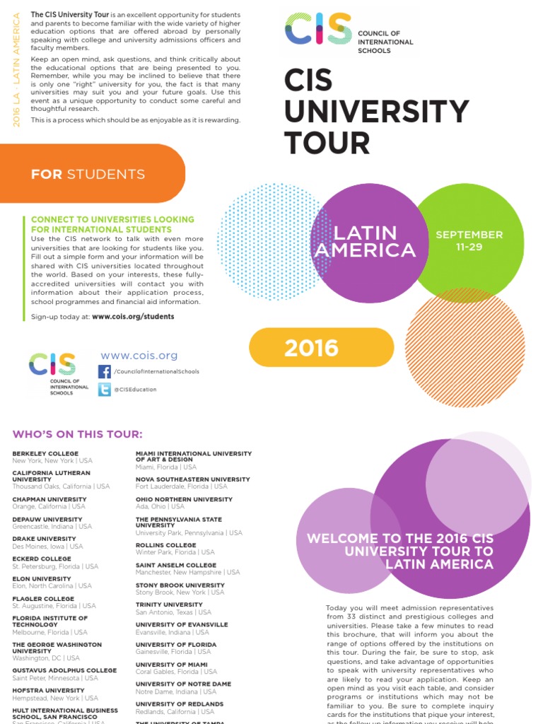 CIS University Tour: Latin America | Download Free PDF | Indiana ...