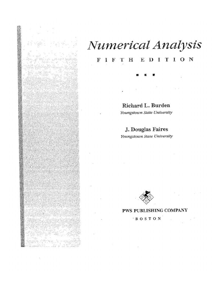 NumericalAnalysis-Burden 5th PDF | PDF