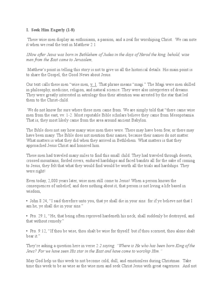 Short Exhortation | PDF | Biblical Magi | New Testament Content