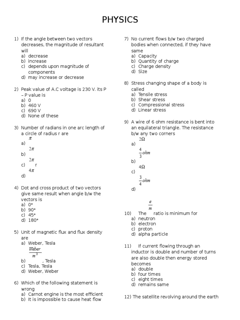 Physics and Math Formulae | PDF | Gases | Trigonometric Functions