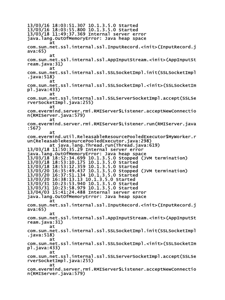 Server Notes | PDF | Java Virtual Machine | Unix Software