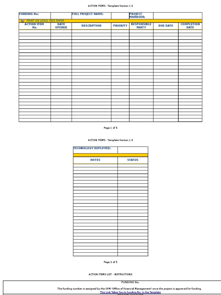 Action - Tracker Template | PDF | Business | Computing