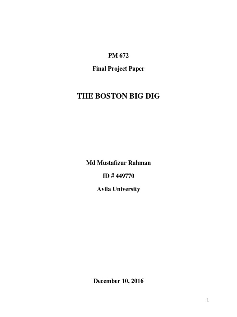 Big Dig Report | PDF | Industries | Engineering