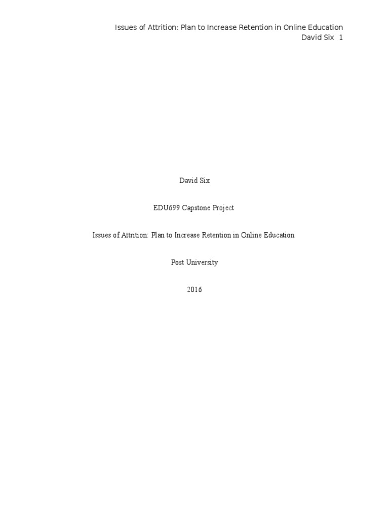 Edu699 Capstone Project - Final Report | PDF | Educational Technology | Employee Retention