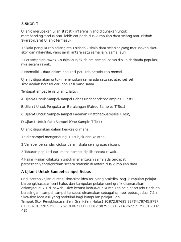Ujian T | PDF
