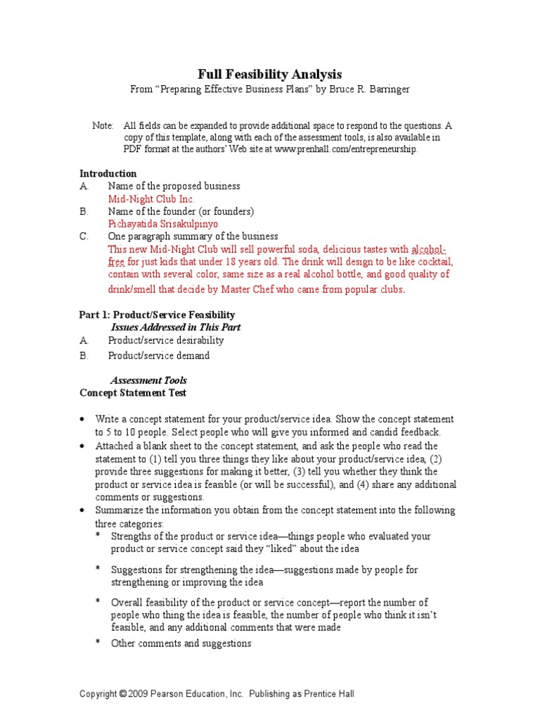 Full Feasibility Analysis | PDF | Startup Company | Small Business ...