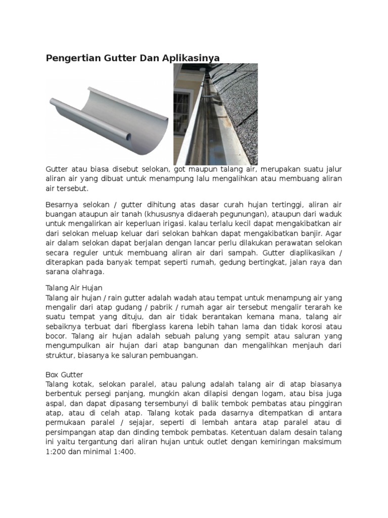 Pengertian Gutter Dan Aplikasinya | PDF | Seni | Sains & Matematika