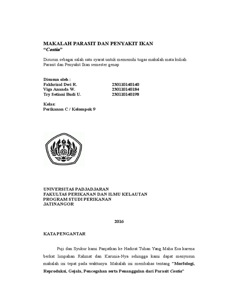Penyakit Costia pada Ikan: Morfologi dan Penanggulangan | PDF