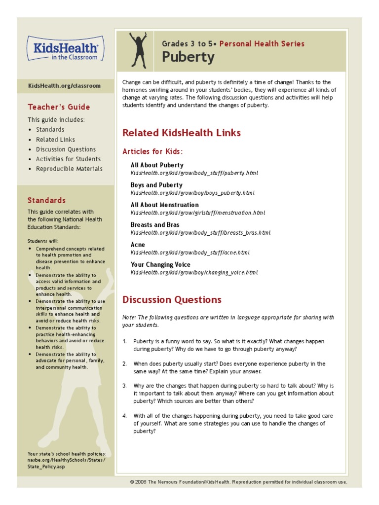 Puberty Pdf Pdf Puberty Organ Anatomy