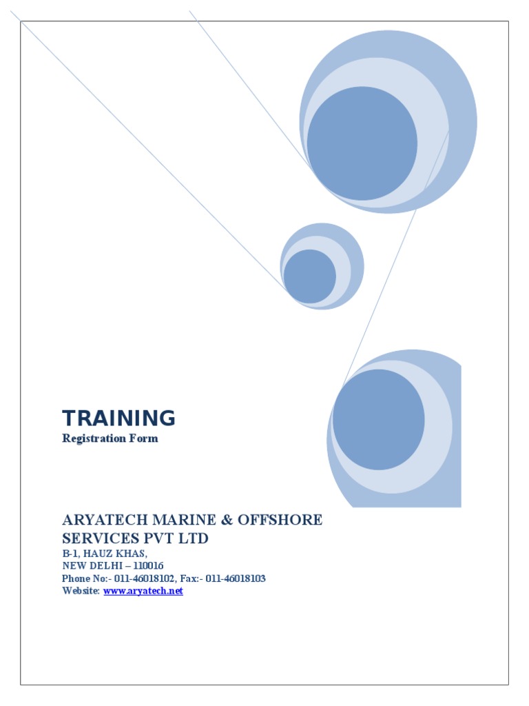 Training: Aryatech Marine & Offshore Services PVT LTD | PDF | Technology & Engineering
