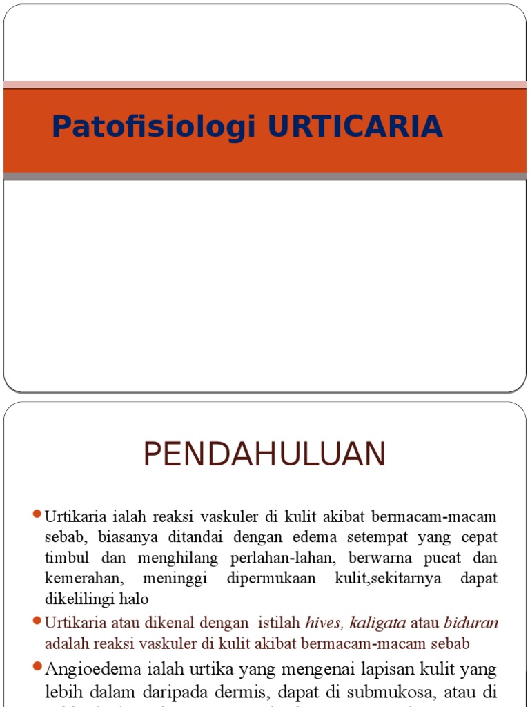 Patofisiologi URTIKARIA | PDF