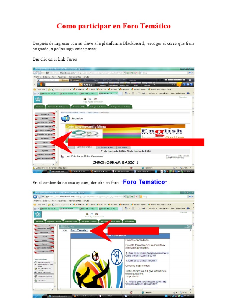 Pasos para Participar en Los Foros Temático | PDF