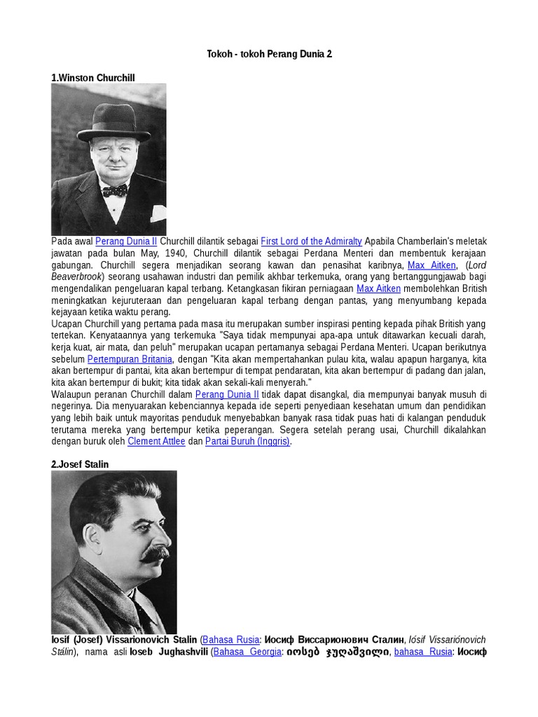 Tokoh Perang Dunia 2 | PDF | Sejarah