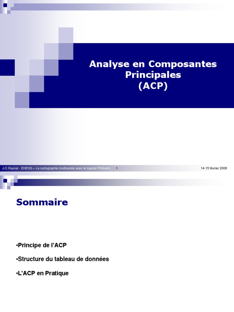 cours-ACP | Analyse en composantes principales | Valeur propre, vecteur ...
