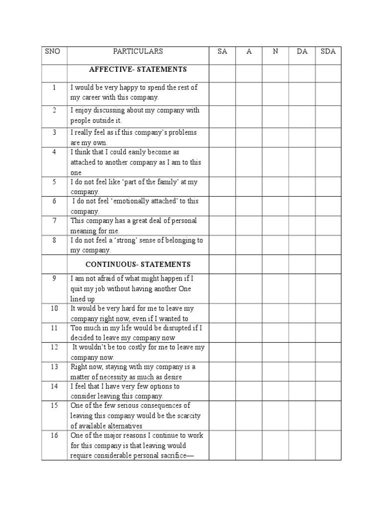 Affective Statements | PDF