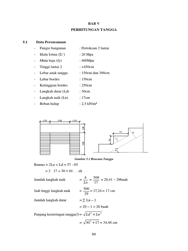 4 Perhitungan Tangga | PDF