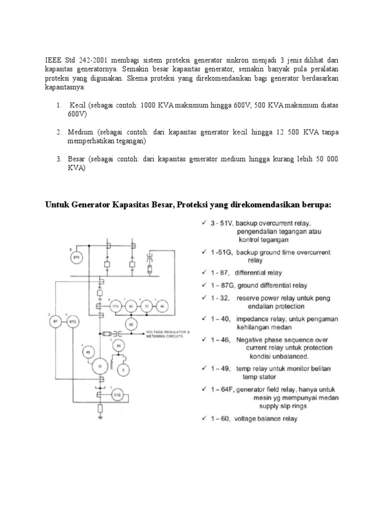 Relay Proteksi Generator - 2 | PDF
