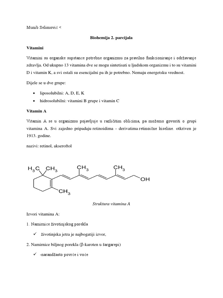 Biohemija 2. Parcijala | PDF