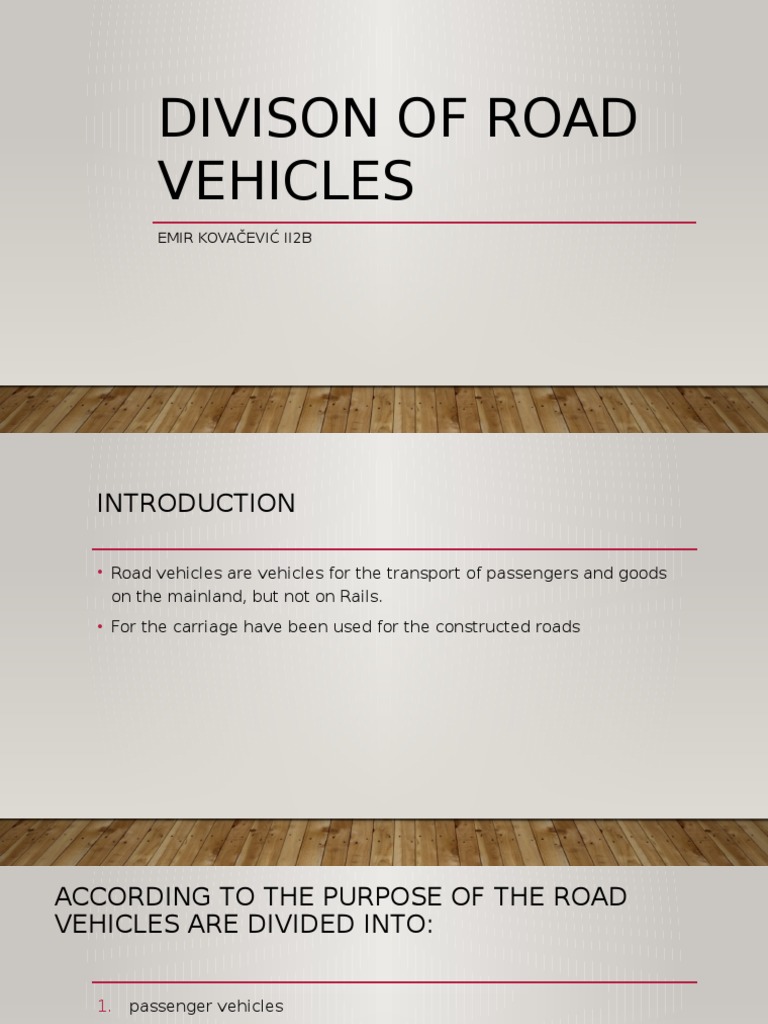 Types of Road Vehicles Explained | PDF | Business