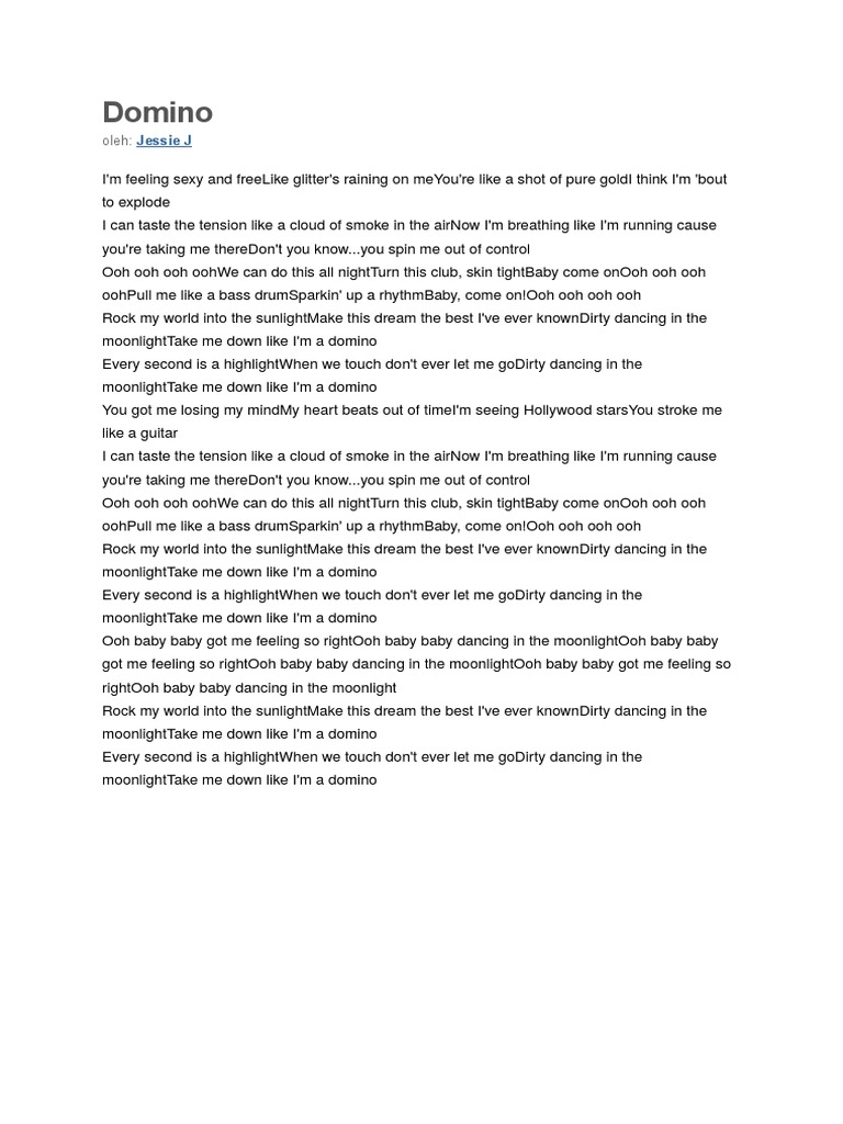 Domino | PDF | Language Arts & Discipline | Poetry