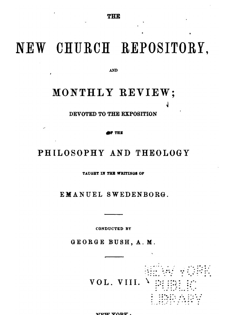 The New Church Repository and Monthly Re Vol VIII 1855 | PDF | Worship ...