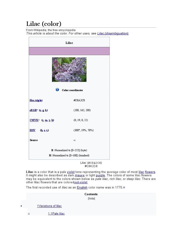 Lilac | PDF