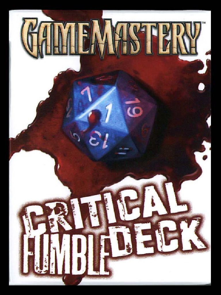 Pathfinder - Gamemastery - Critical Fumble Deck PDF | PDF