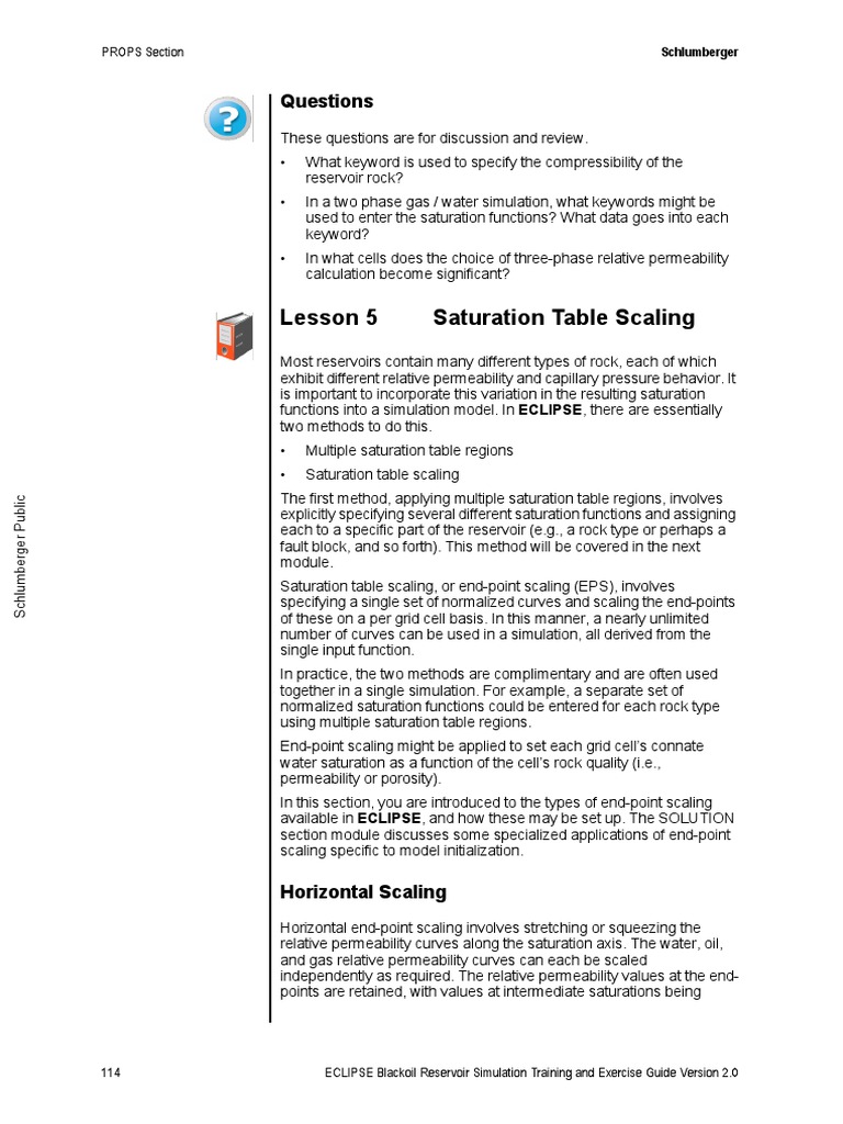 Eclipse Endpoint Scaling Kr Pdf Permeability Earth Sciences