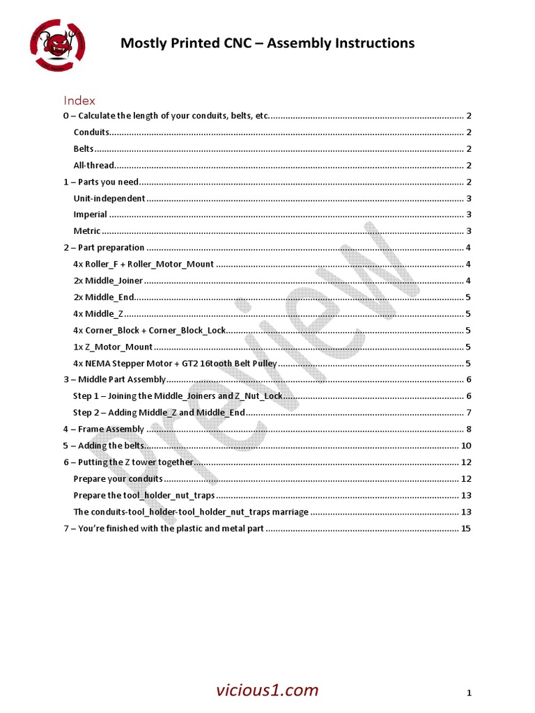 MPCNC Assembly Instructions v0.2 | PDF | Nut (Hardware) | Belt (Mechanical)