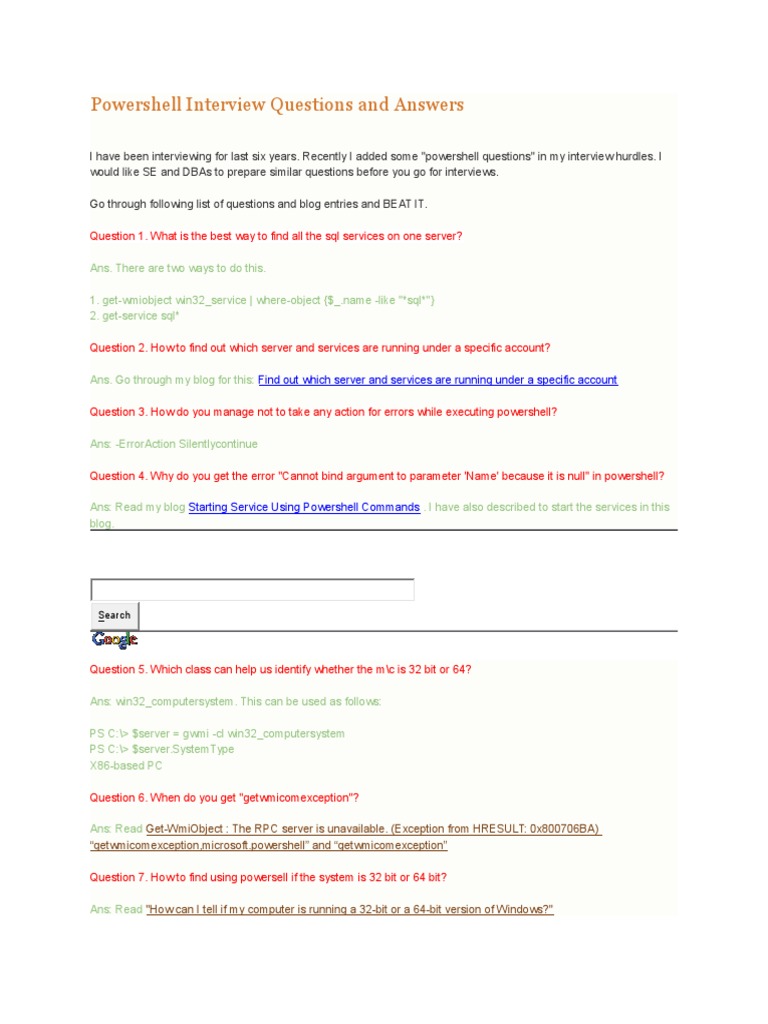 Powershell Interview Questions and Answers: Find Out Which Server and ...