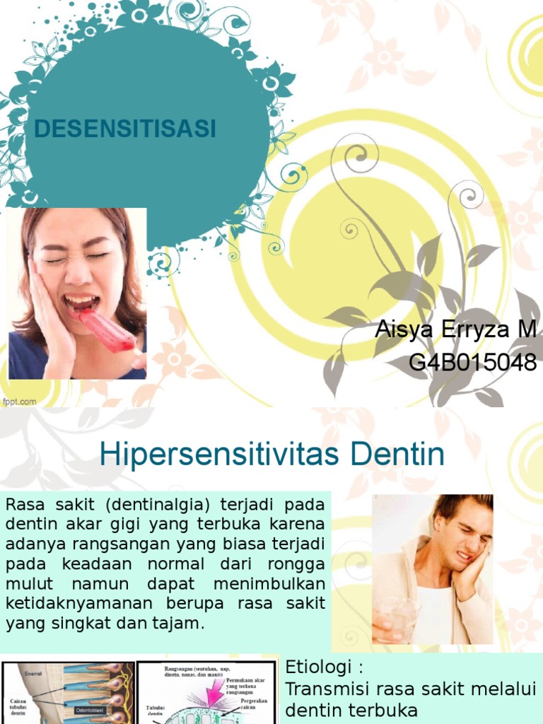 Desensitisasi Gigi dan Bahan Terapi | PDF | Kesehatan Holistik
