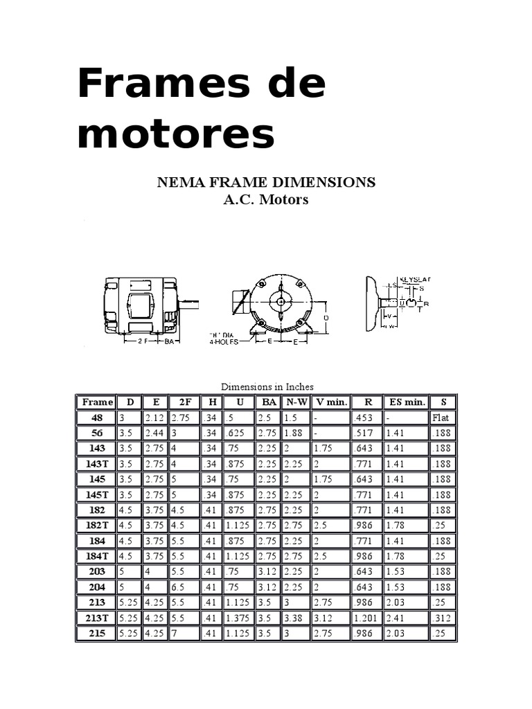 Frames de Motores | PDF | Bienes manufacturados | Componentes eléctricos