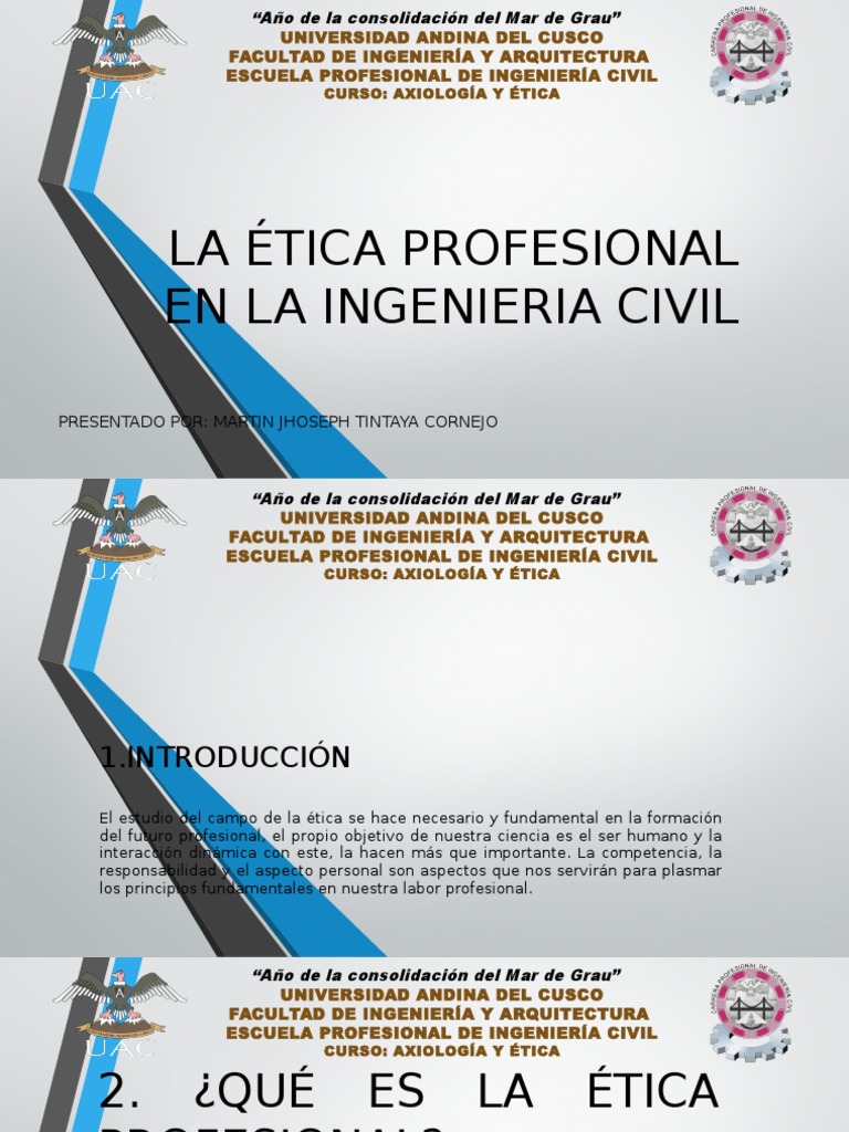 La Ética Profesional en La Ingenieria Civil | Axiología | Ingeniería
